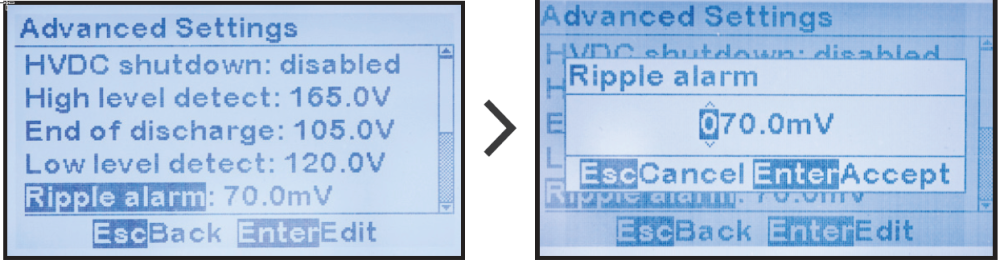 Configuring Advanced Set Points & Alarms - ATevo O&SI - 3PH Input (16 ...