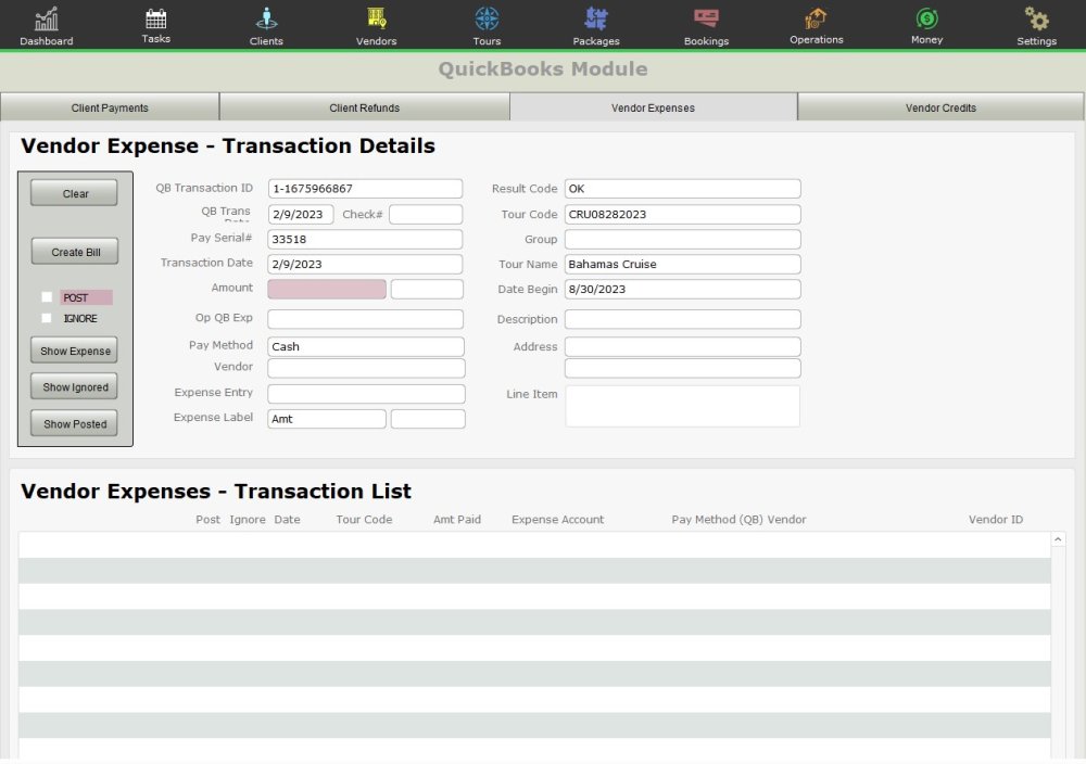 QuickBooks Module - TourTools v5 User Guide - 1