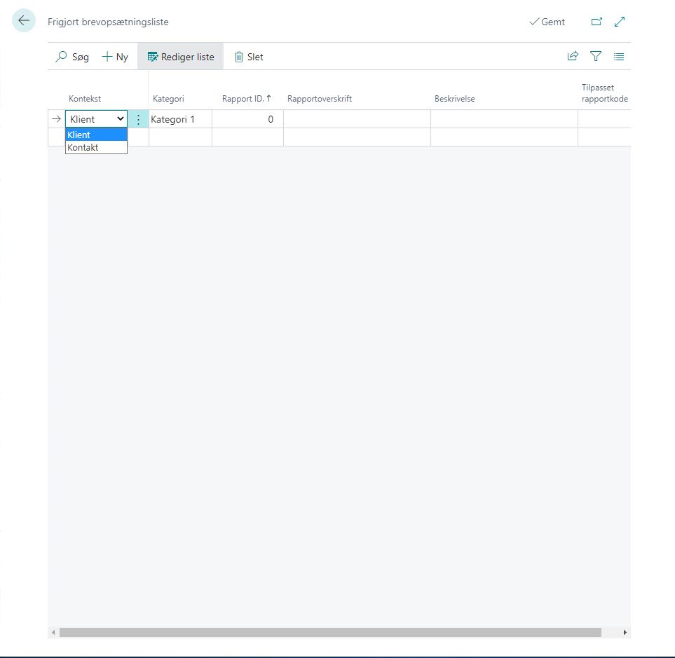 Frigjort brevopsætning - Manual til Dynamics Property - 1