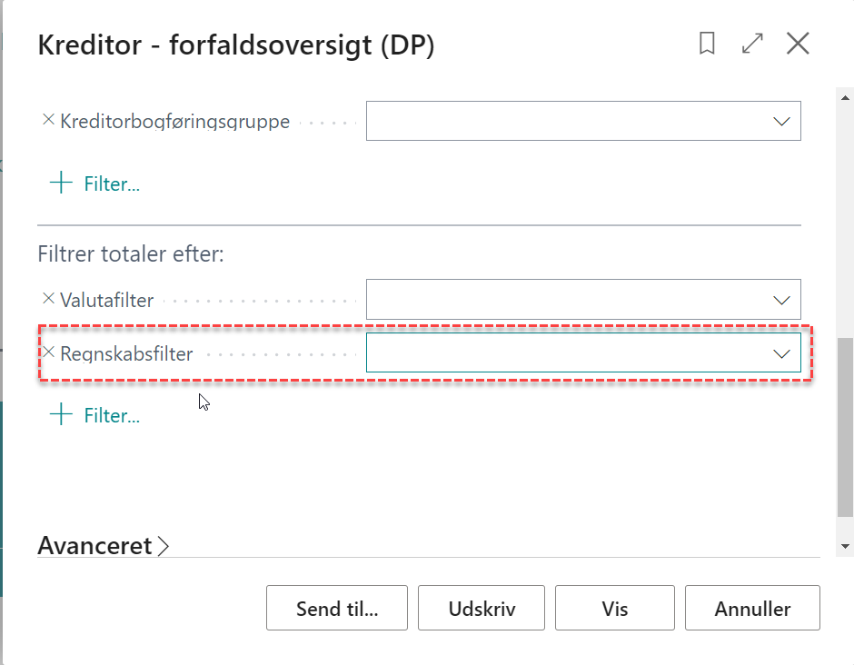 Kreditor – forfaldsoversigt (DP) - Manual til Dynamics Property - 1