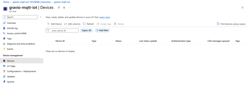 How To Configure Azure Iot Hub Mqtt Gravio Documentation The Node Computing Platform 1