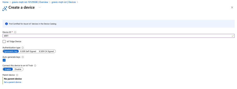 How To Configure Azure Iot Hub Mqtt Gravio Documentation The Node Computing Platform 1