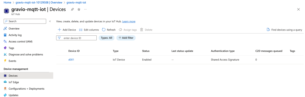 How To Configure Azure Iot Hub Mqtt Gravio Documentation The Node Computing Platform 1