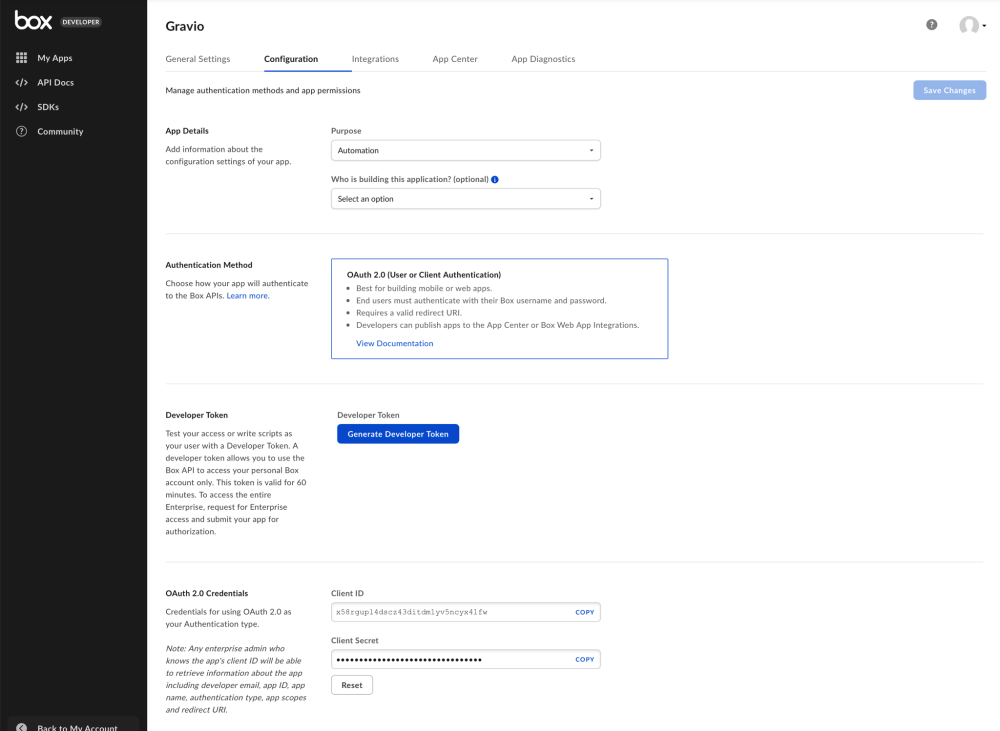 OAuth2.0でのBox設定方法 - Gravio Documentation - The Node Computing Platform - 1