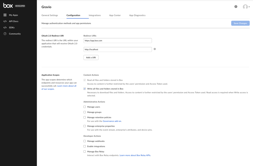 OAuth2.0でのBox設定方法 - Gravio Documentation - The Node Computing Platform - 1