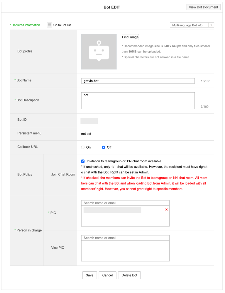 How to register a bot for LINE WORKS - Gravio Documentation - The Node Computing Platform - 1