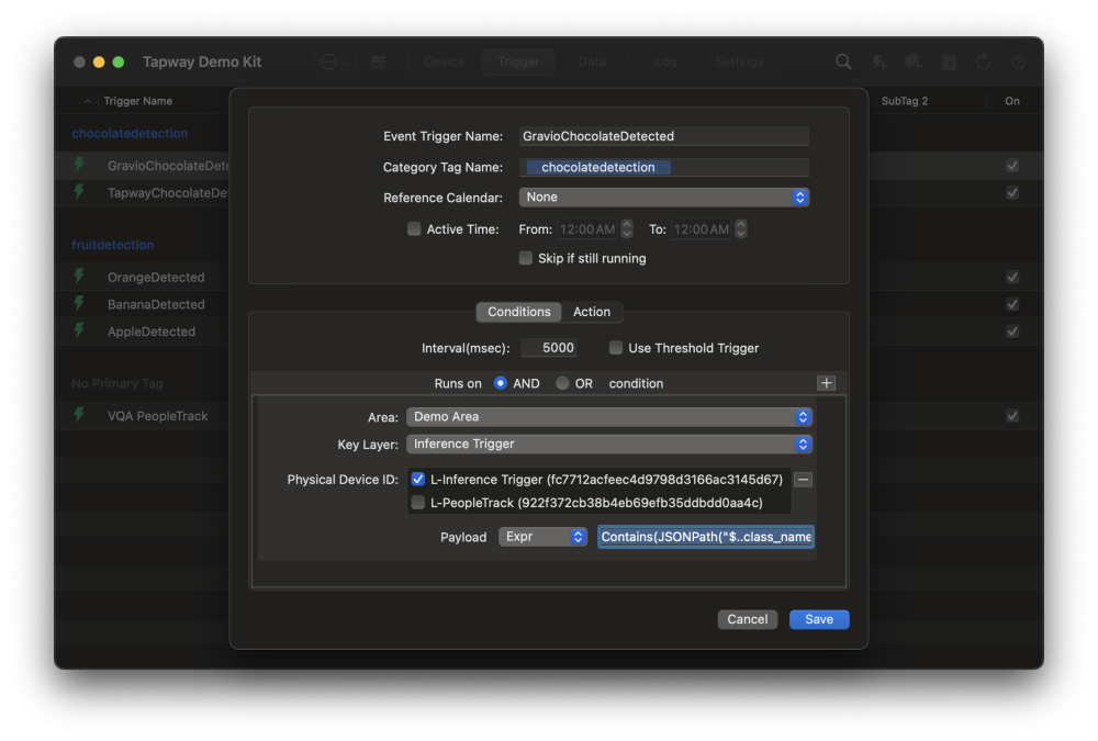 Trigger Parameter Examples - Gravio Documentation - The Node Computing Platform - 1