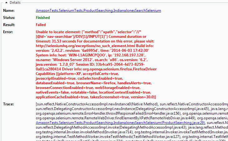 Execution Test Details - RedwoodHQ - 2.0