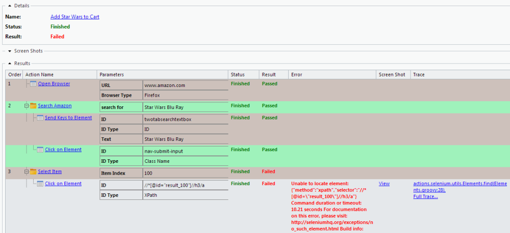 Execution Test Details - RedwoodHQ - 2.0