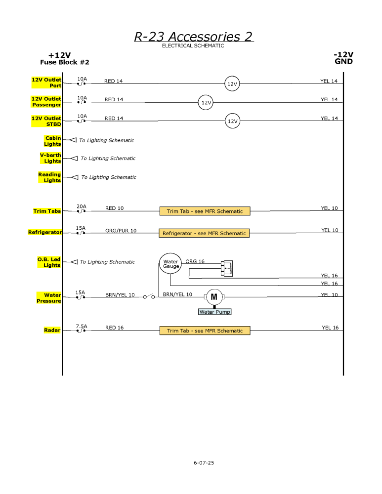 Ranger R23 – Wiring Schematic - Ranger Tugs R-23 - 1