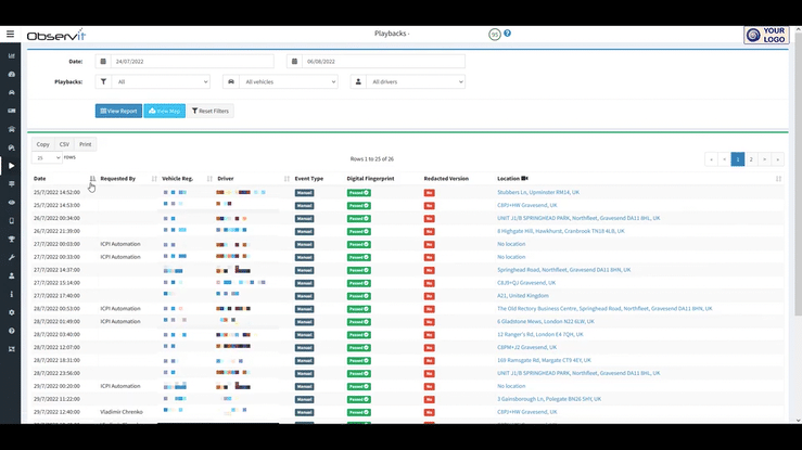 Table – sort by column headings - Gateway - 1