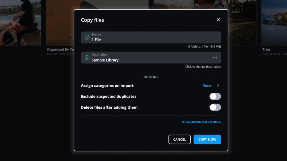 Add Media using Drag and Drop - Mylio Photos - Version 24.3