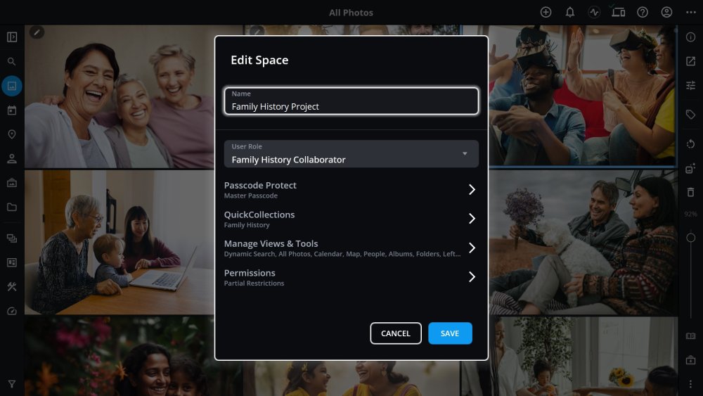 Manage Spaces - Mylio Photos - Version 24.3