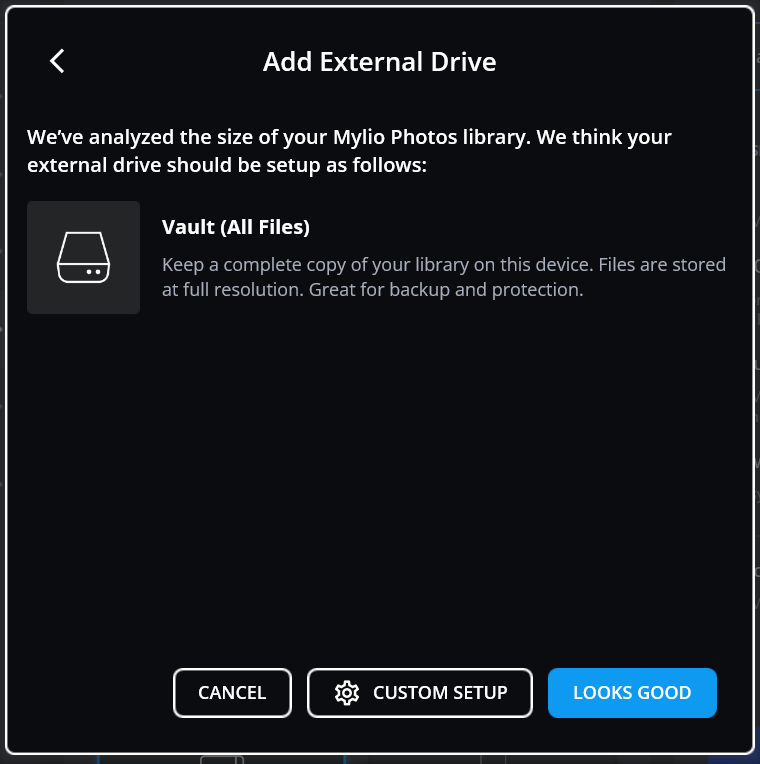 Add an External Drive - Mylio Photos - Version 24.3