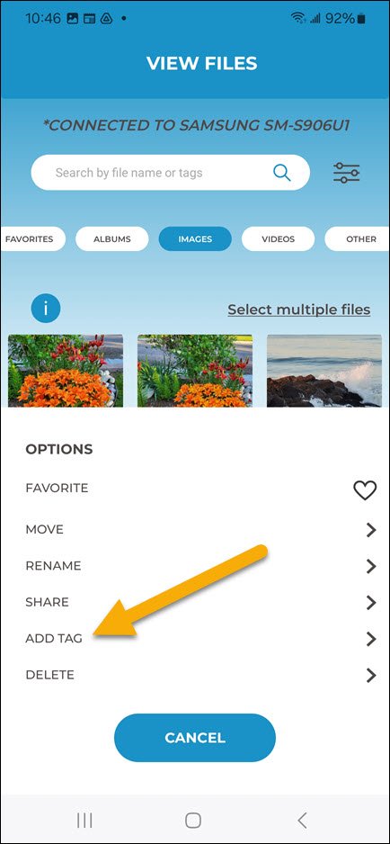 Adding Tags to Photos and Videos - ThePhotoStick® Omni - Official User ...