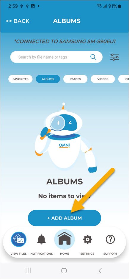 Creating Albums and Adding Files to Albums - ThePhotoStick® Omni - Official User Guide - 4
