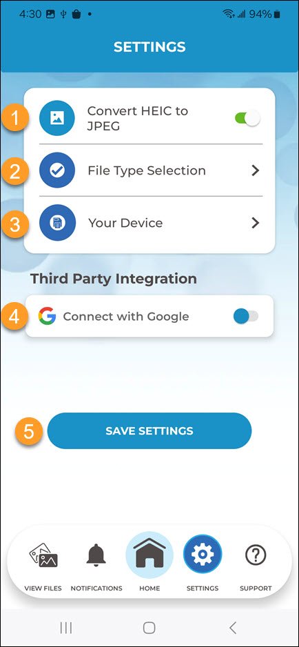 Viewing and Changing ThePhotoStick Omni App Settings - ThePhotoStick ...
