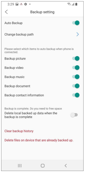 Customizing Backup Settings - Omega DataCube - Official User Guide - 1