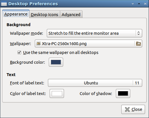 Desktop Preferences - Xtra-PC® Legacy - Official User Guide - 1