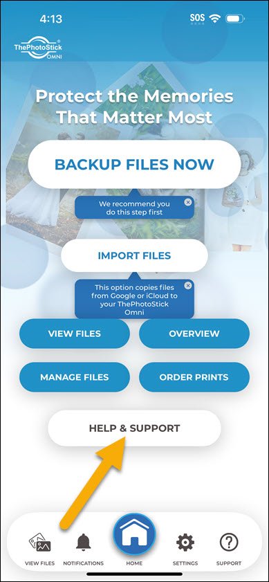 Help and Support iPad/iPhone - ThePhotoStick® Omni - Official User ...