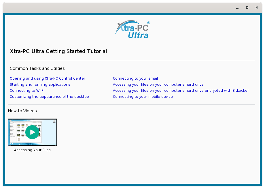 Starting Xtra-PC® Ultra - Xtra-PC Ultra - Official User Guide - 1