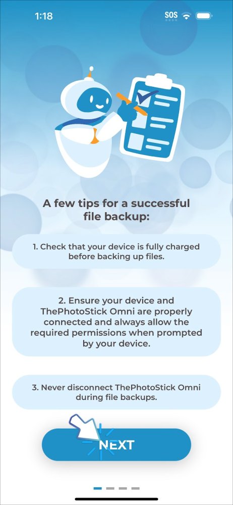 Starting ThePhotoStick® Omni on iPhone or iPad - ThePhotoStick® Omni ...