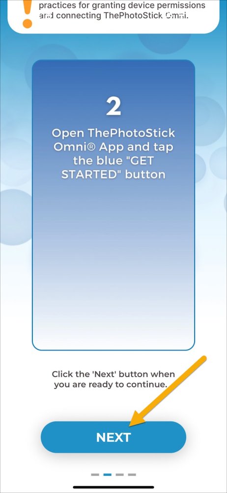 Starting ThePhotoStick® Omni on iPhone or iPad - ThePhotoStick® Omni ...