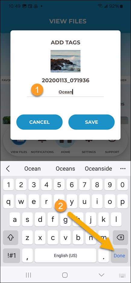 Adding Multiple Tags to a Photo or Video - ThePhotoStick® Omni - Official User Guide - 4