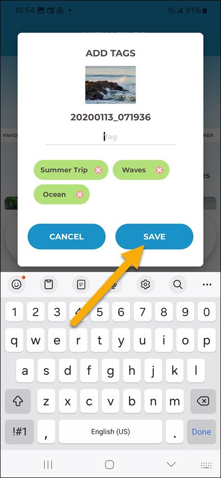 Adding Multiple Tags to a Photo or Video - ThePhotoStick® Omni ...