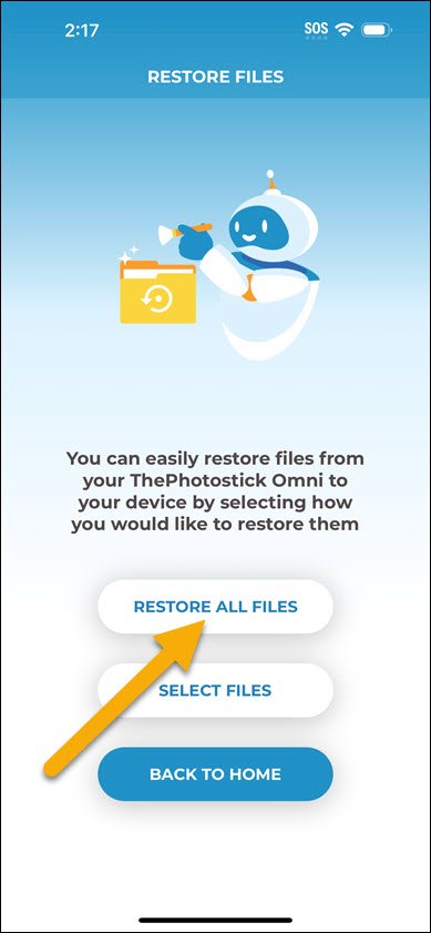 Restoring Files From Your ThePhotoStick Omni Drive iOS - ThePhotoStick ...