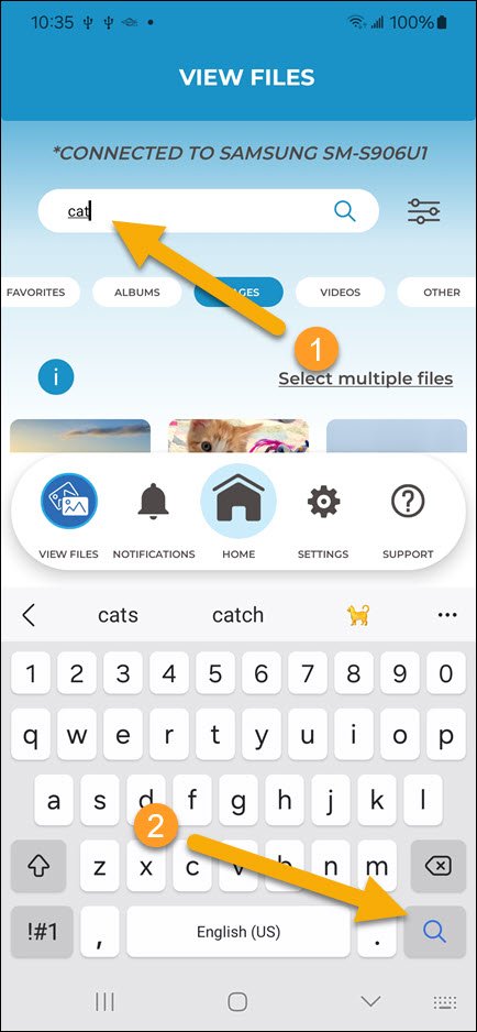 Searching, Filtering, and Sorting Files - ThePhotoStick® Omni ...