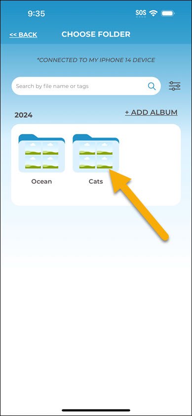 Creating Albums and Adding Files to Albums iPhone/iPad - ThePhotoStick ...