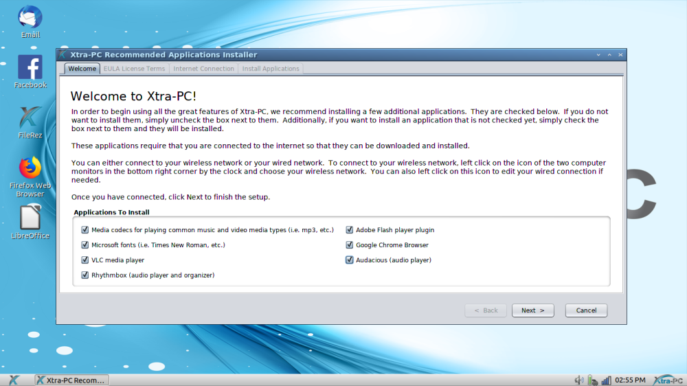 Xtra-PC Initial Install Wizard - Xtra-PC® Legacy - Official User Guide - 1