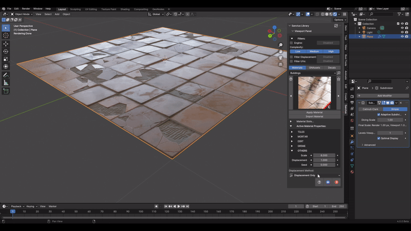 Materials with Displacement - Sanctus-Library - main