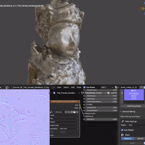 Add Normal Maps to the materials - Sanctus-Library - main