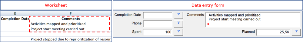 Adjust field height - Worksheet and Add-in Manuals - 1