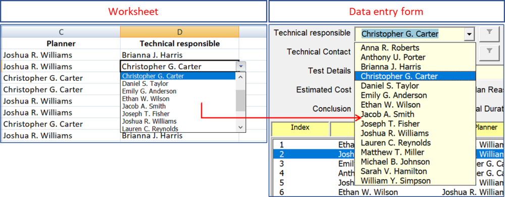 Drop-down list - Worksheet and Add-in Manuals - 1