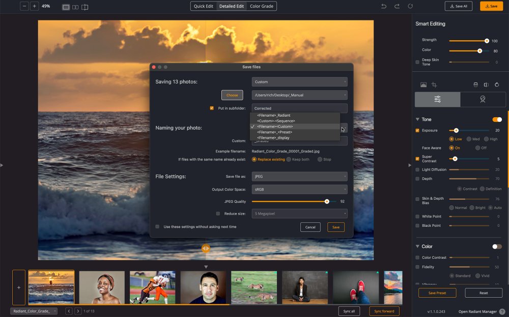 Naming the files - Radiant Photo 2 - 1