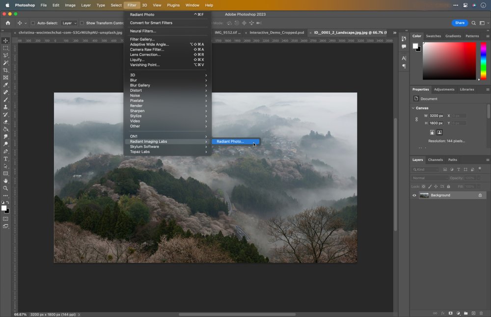 Launching the Plug-in - Radiant Photo 2 - 1