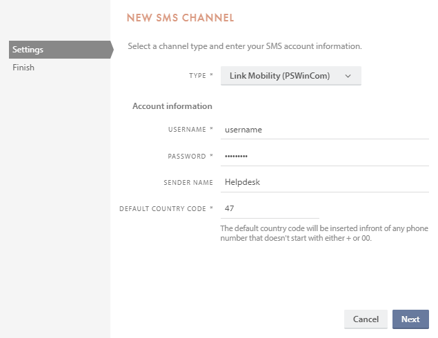 Add new SMS channel - Pureservice - User Manual (with Administrator ...
