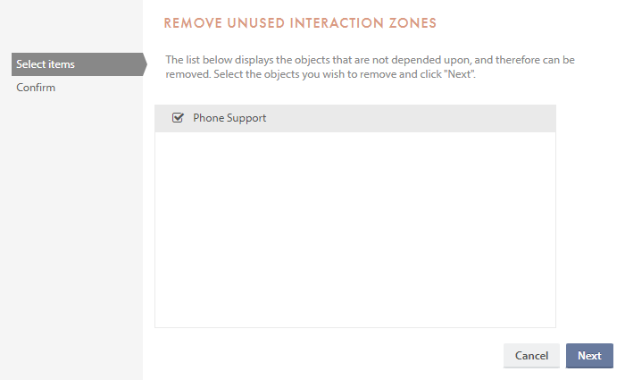 Remove unused Interaction zones - Pureservice - User Manual (with ...