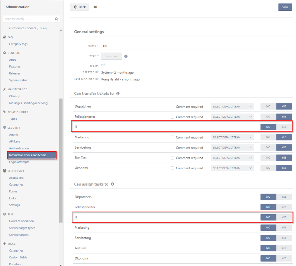 Remove unused Interaction zones - Pureservice - User Manual (with ...