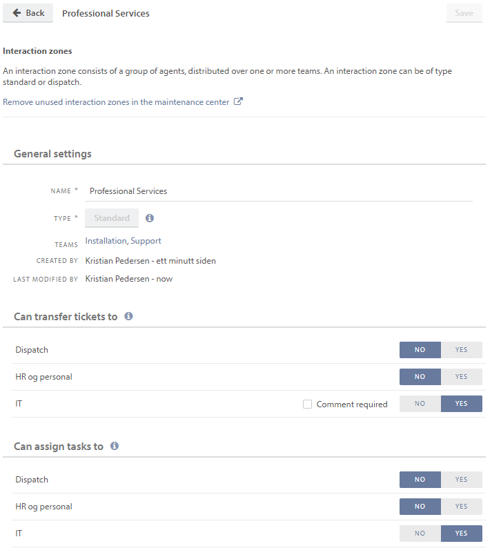 Edit Interaction zone - Pureservice - User Manual (with Administrator ...