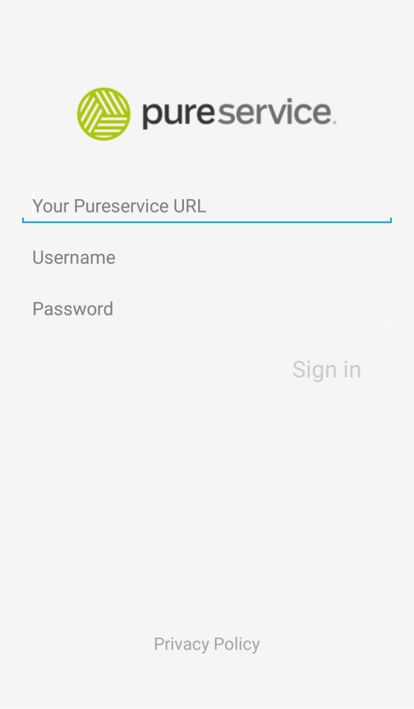 Login - Pureservice - User Manual (with Administrator) - Zone - 1