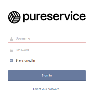 Login - Pureservice - User Manual (with Administrator) - Zone - 1