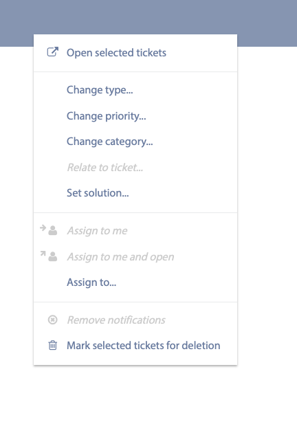 Bulk operations - Pureservice - User Manual - Zone - 1