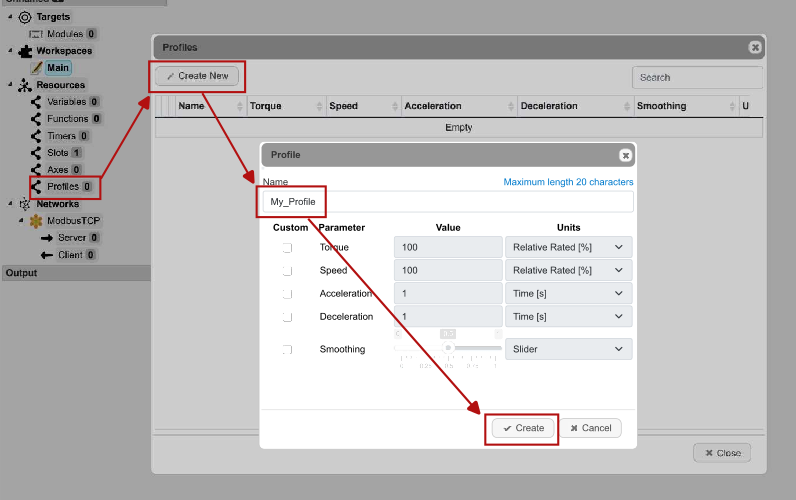Profiles - InoDrive Manual - 2