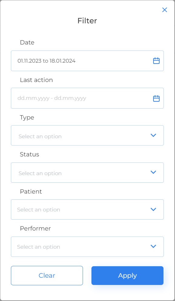 Task filters - User Manual - 1
