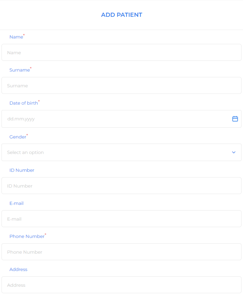 Add a Patient - User Manual - 1