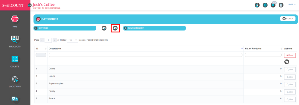 Create/Import categories using an excel file - Swiftcount manual - 7